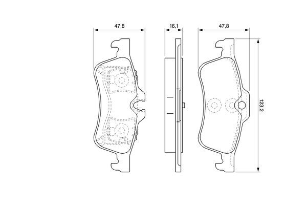 Genuine Bosch Rear Brake Pads BP973 Equivalent To Bendix DB1501